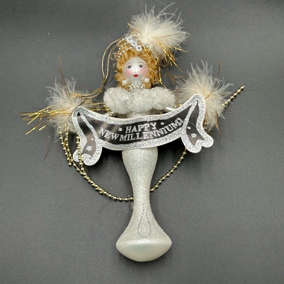 Vintage | Holiday | Kurt Adler Mystique Collection Blown Glass Happy ...